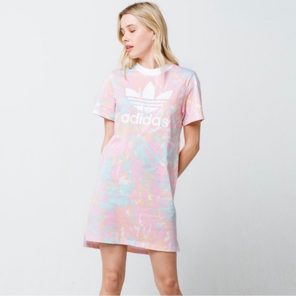 adidas | Dresses | Adidas Originals Watercolor Pastel Tshirt Dress ...